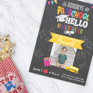 Editable Preschool Graduation Party Pre-k Invitation, PRE K Digital ...