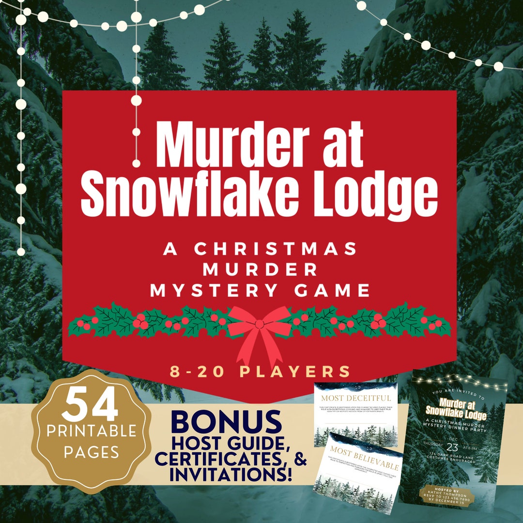 Christmas Murder Mystery Game for up to 20, Holiday Family Murder ...