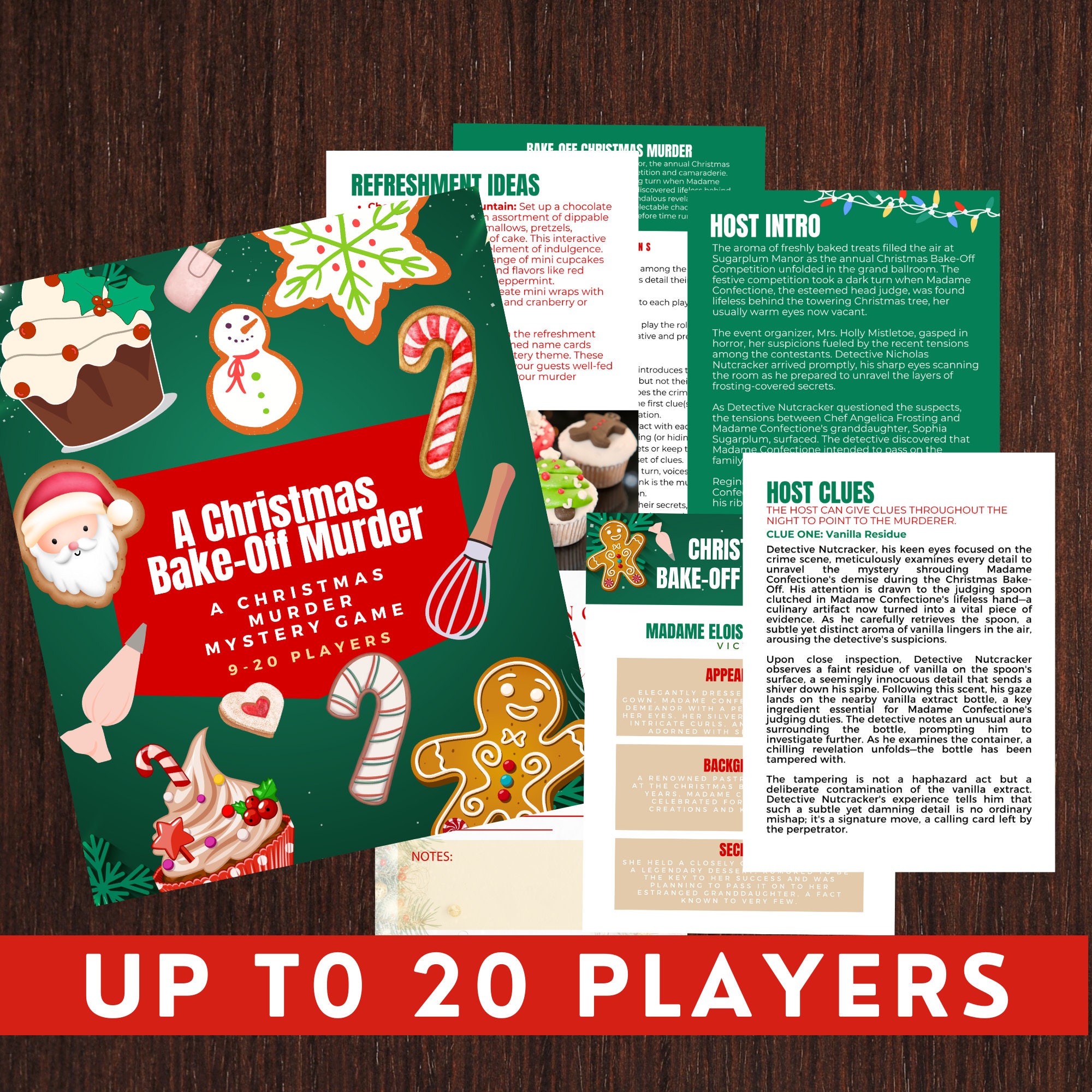 Christmas Murder Mystery Game for up to 20, Christmas Games for Groups ...