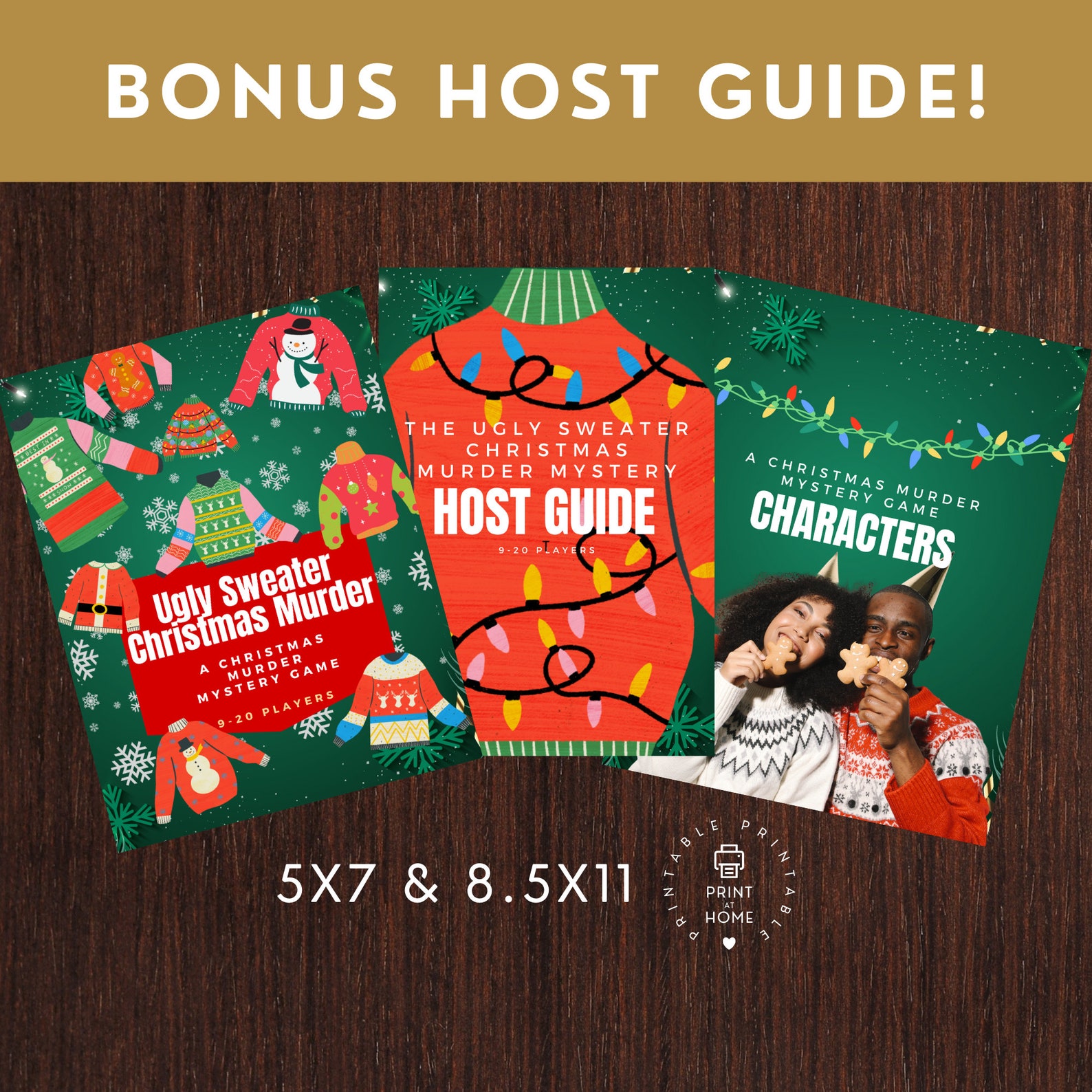 Christmas Murder Mystery Game for 9-20, Ugly Christmas Sweater Murder ...