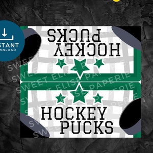 Green Ice Hockey Party Favors Toppers Hockey Birthday Bag - Etsy