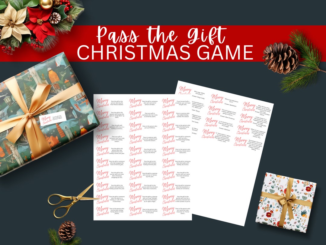 Pass the Gift Christmas Game for Groups, Family and Work, Unwrap Layers ...