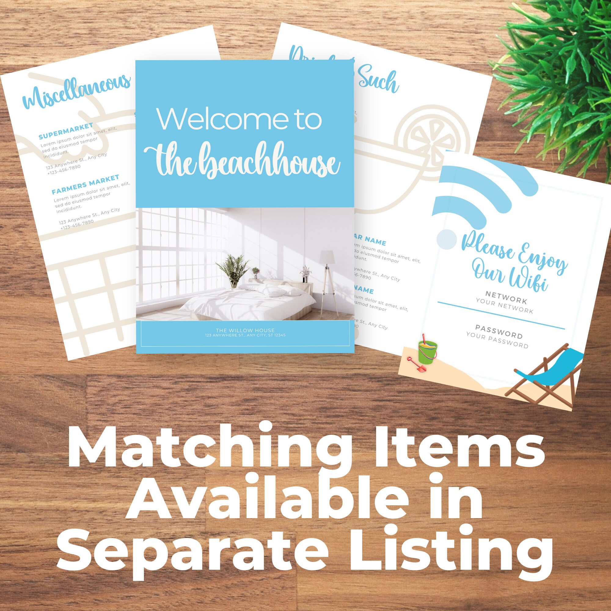 Airbnb Welcome Book Template Beach House, VRBO Welcome Book Template ...