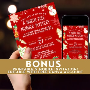 Christmas Murder Mystery Game for up to 20, Santa Murder Mystery Dinner ...