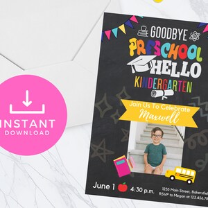 Editable Preschool Graduation Party Pre-k Invitation, PRE K Digital ...