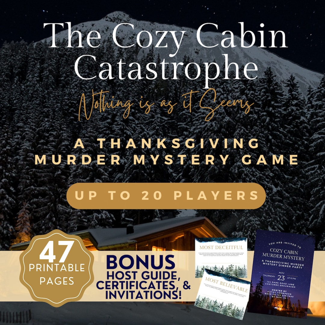 Thanksgiving Murder Mystery Game for 8- to 20, Family Party Game ...