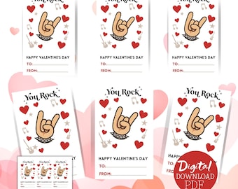 You Rock Valentine Classroom - Etsy