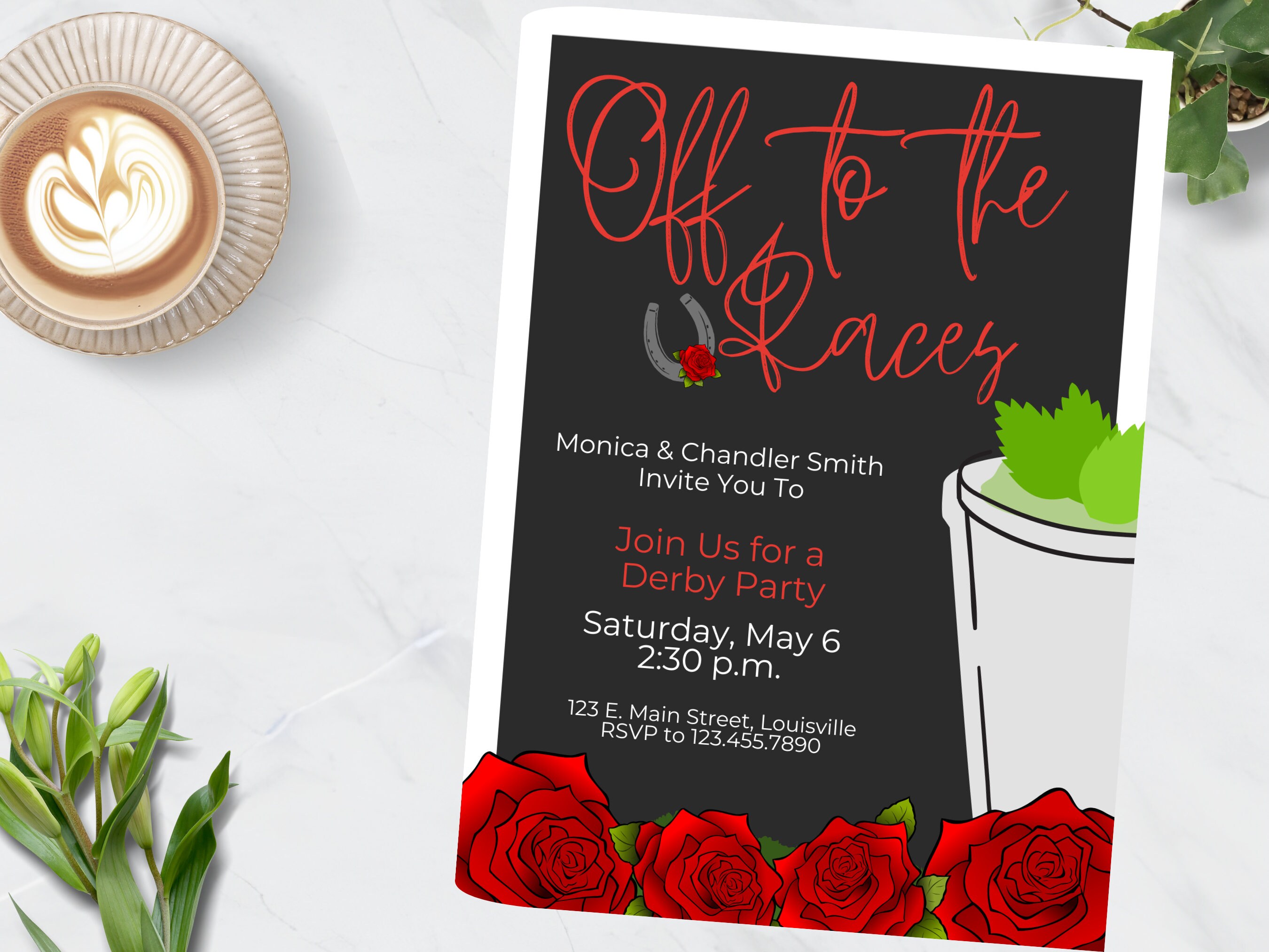 May Derbyracing Party Invitation Template, Horse Racing Party Invite ...