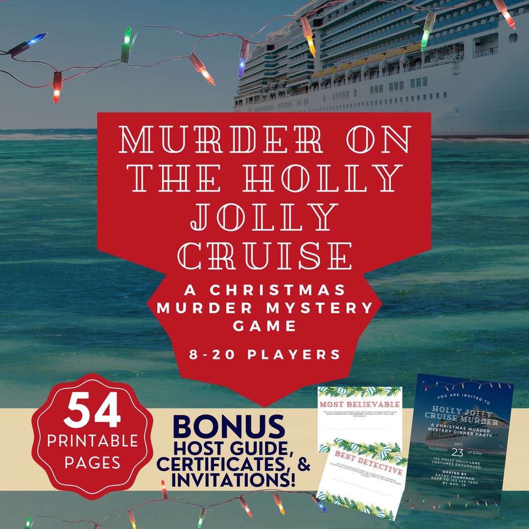 Christmas Murder Mystery Game for up to 20, Cruise Murder Mystery ...