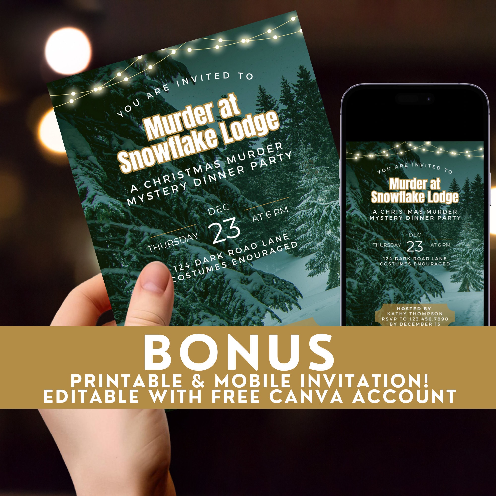 Christmas Murder Mystery Game for up to 20, Holiday Family Murder ...