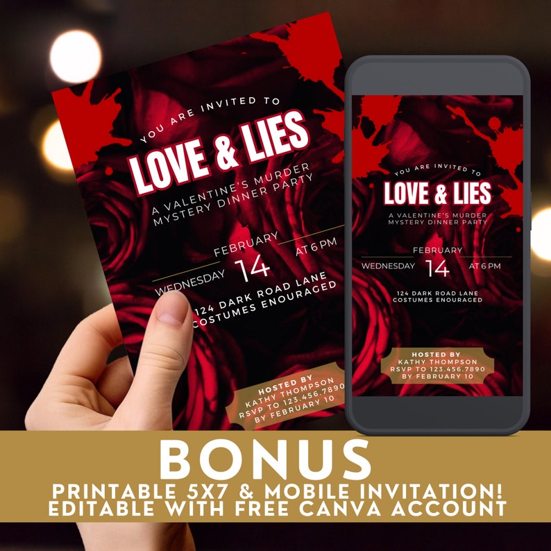 Valentines Murder Mystery Game for up to 20, Holiday Family Murder ...