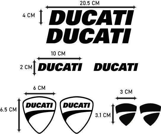 Ducati Monster Stickers Set Motorcycle Decal Kit Window Body Aufkleber ...