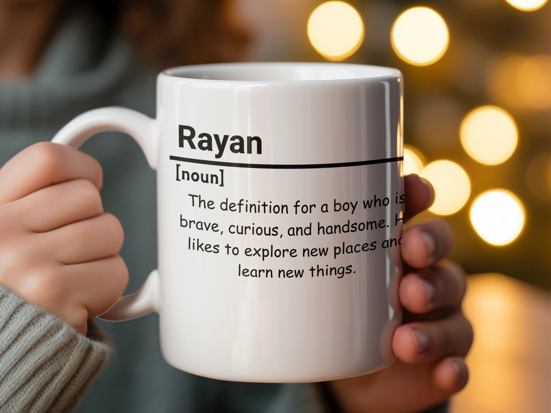 Personalized Name Mug, Definition for a Boy, Brave Curious Handsome ...