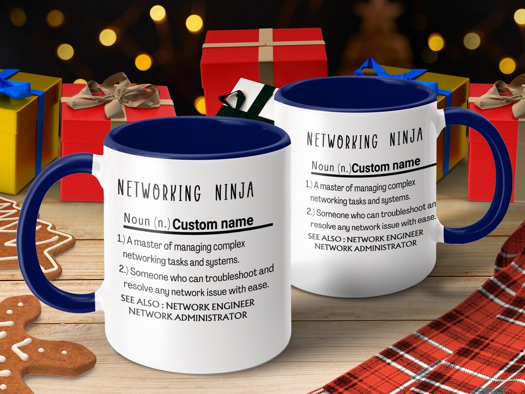 Personalized Networking Ninja Mug, Custom Name IT Professional Coffee ...