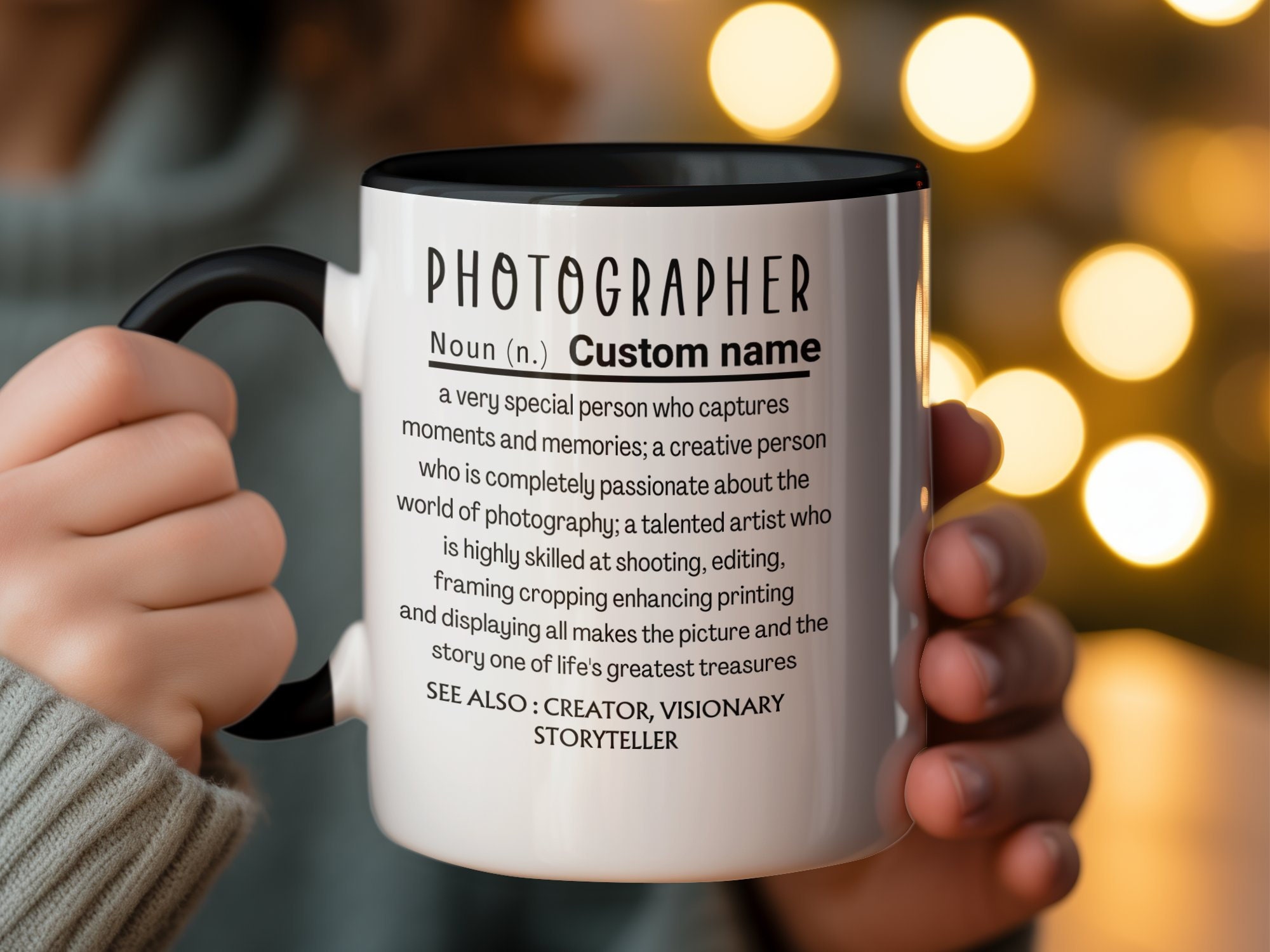 Personalized Photographer Mug: Custom Name Coffee Cup - Etsy