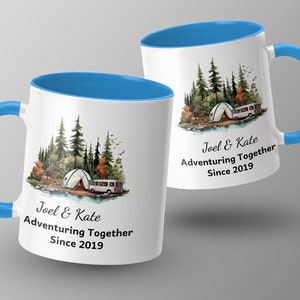 Personalized Camping Mug: Custom Couple Names, Camper Van Design - Etsy
