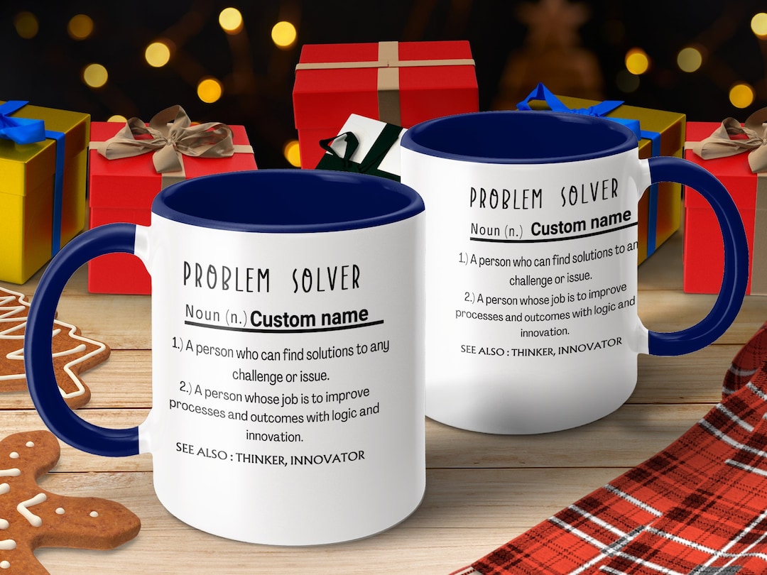 Personalized Problem Solver Mug, Custom Name Cup, Unique Gift for ...