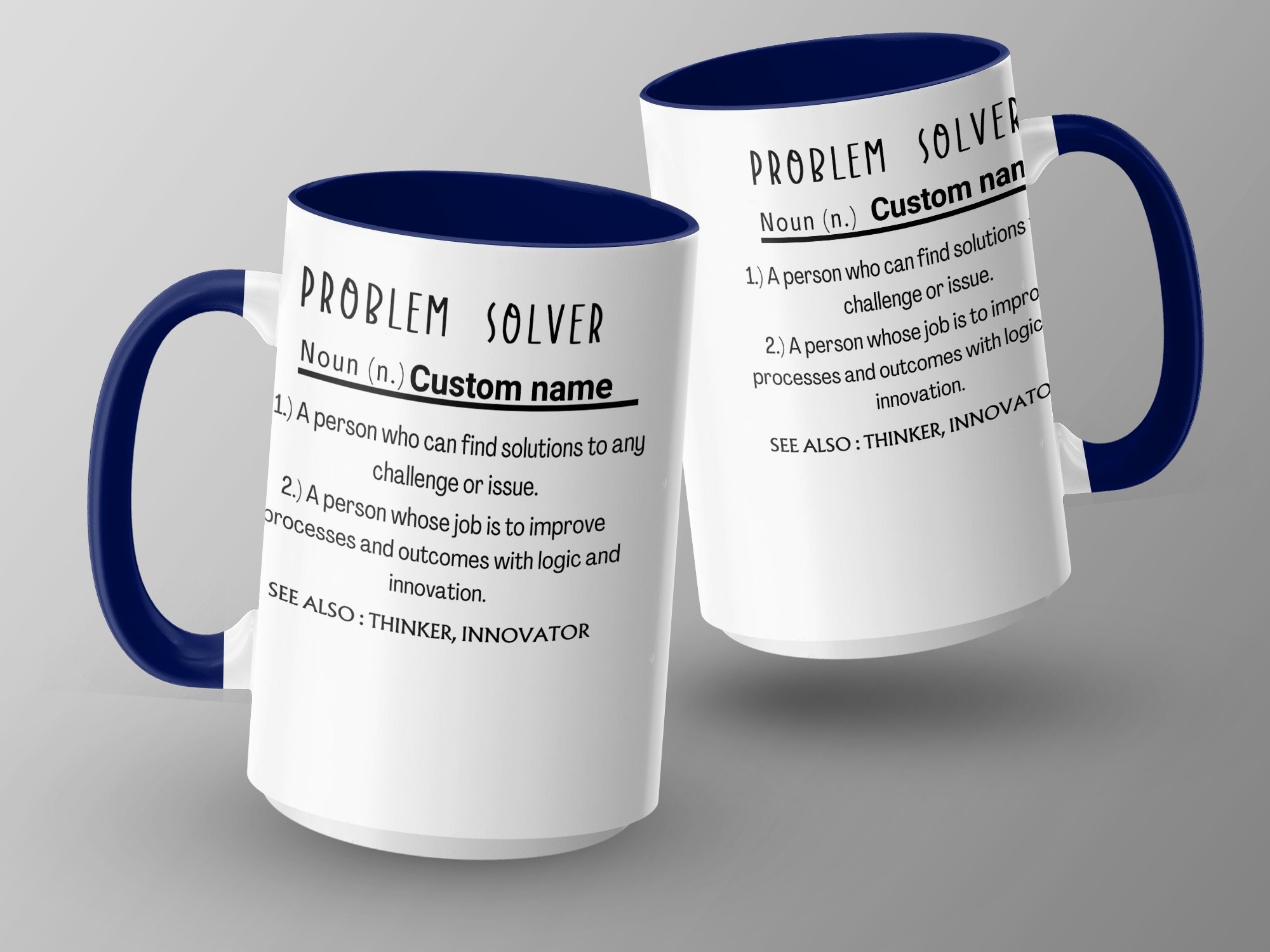 Personalized Problem Solver Mug, Custom Name Cup, Unique Gift for ...