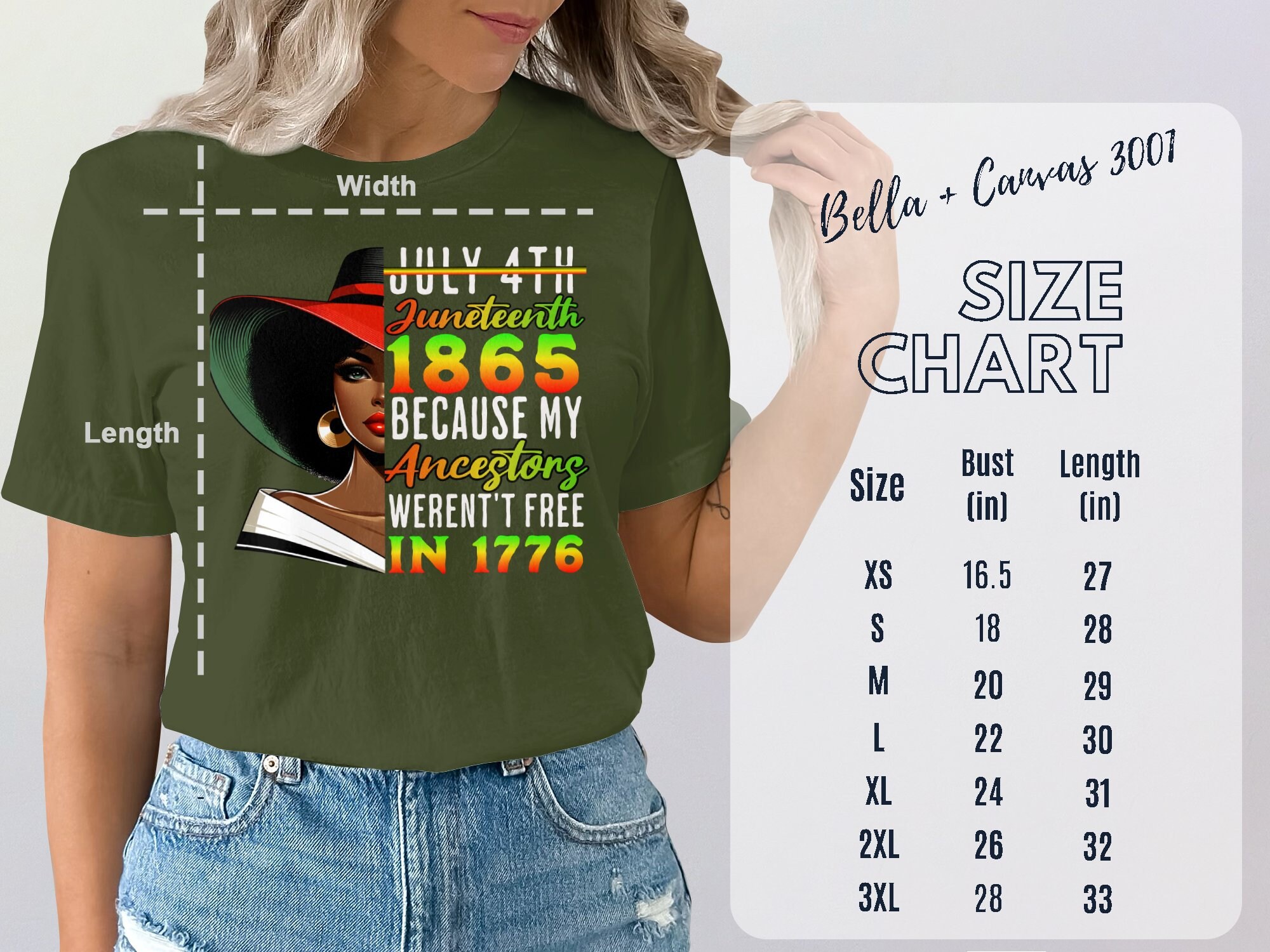 Black Woman July 4th 1865 Ancestral Freedom T-shirt, Powerful Message ...