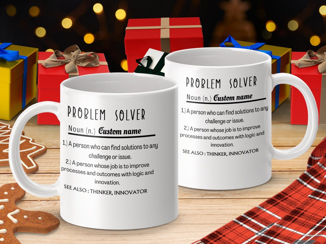 Problem Solver Custom Name Mug - Unique Personalized Gift for ...