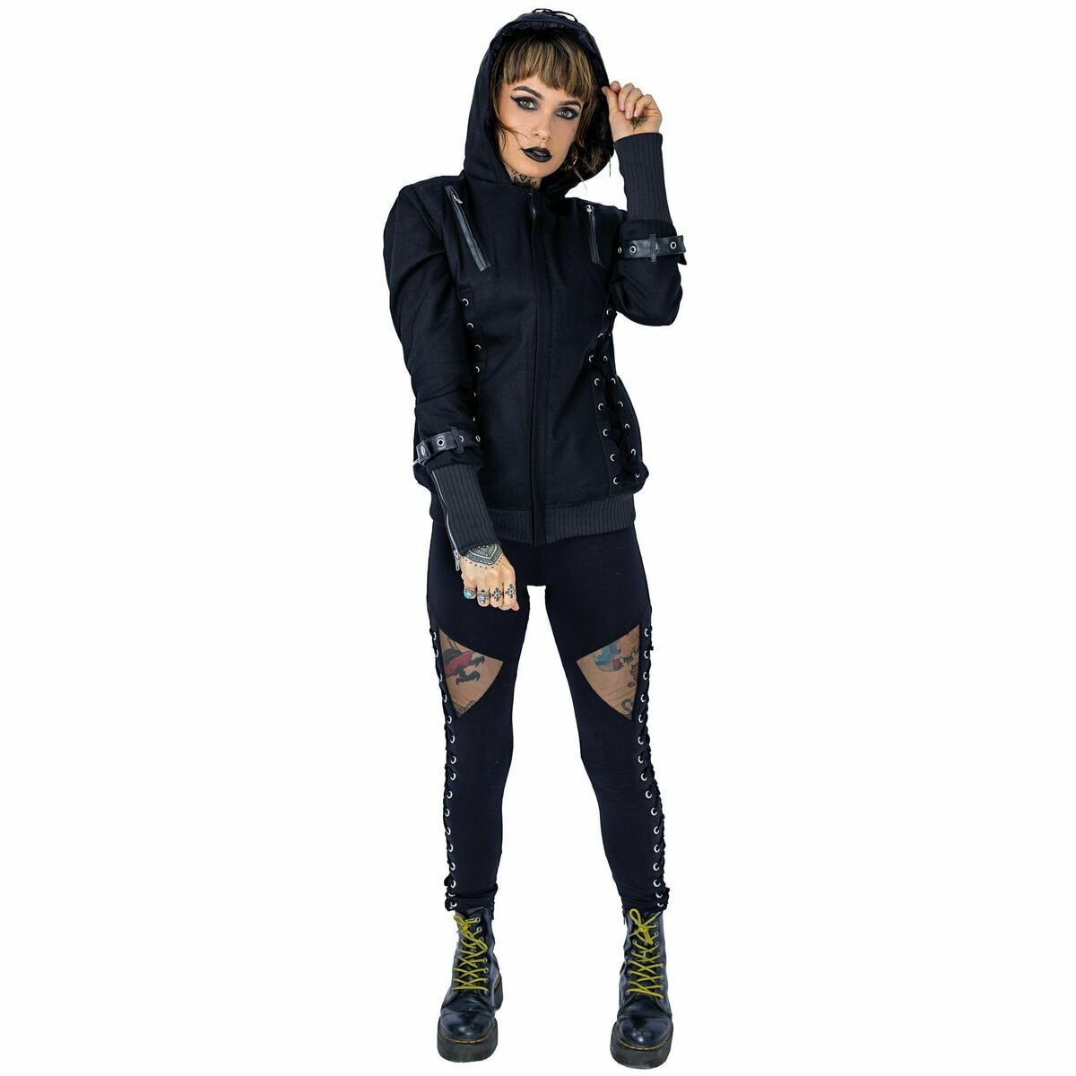 Goth Winter Jacket Ladies Goth Jacket Womens Goth Jacket Metal Fashion ...