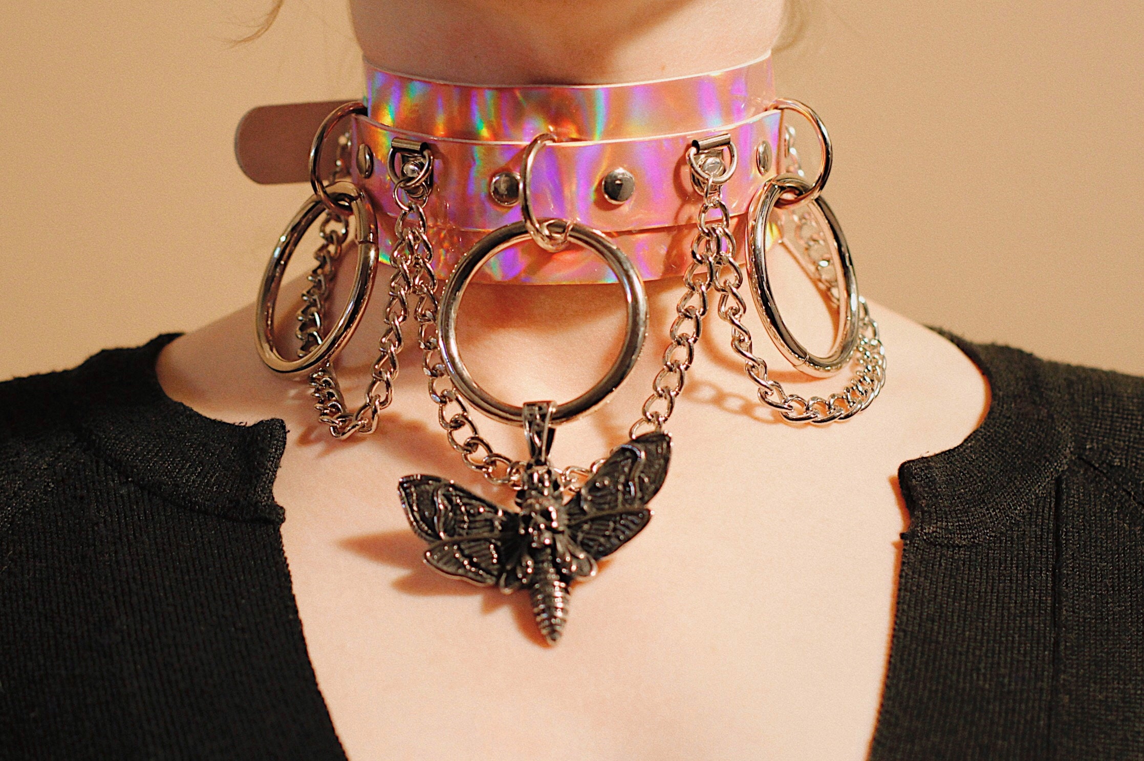 Gothic Choker Cyberpunk Choker Burningman Choker Goth Choker Pastel ...