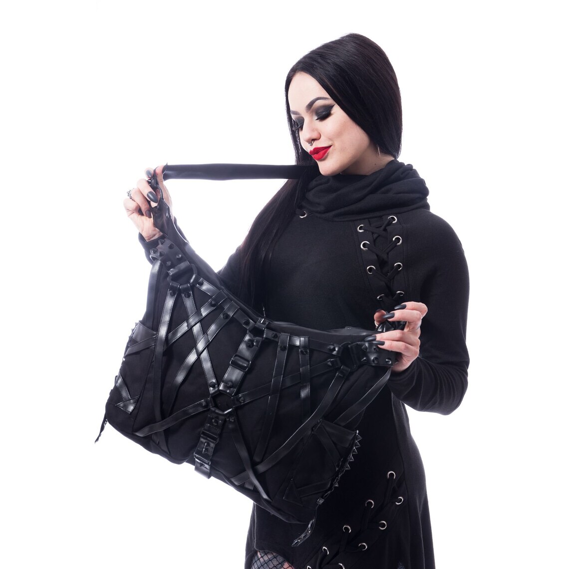 Extra Large Gothic Bag Goth Bag Oversize Bag Shoulder Gothic Bag Emo ...