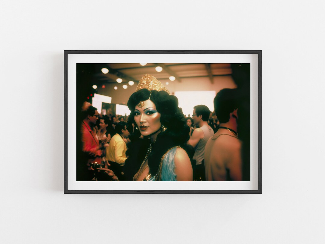 Vintage 1980's Dragcon Queen Photo Print, Retro TV Show Convention ...