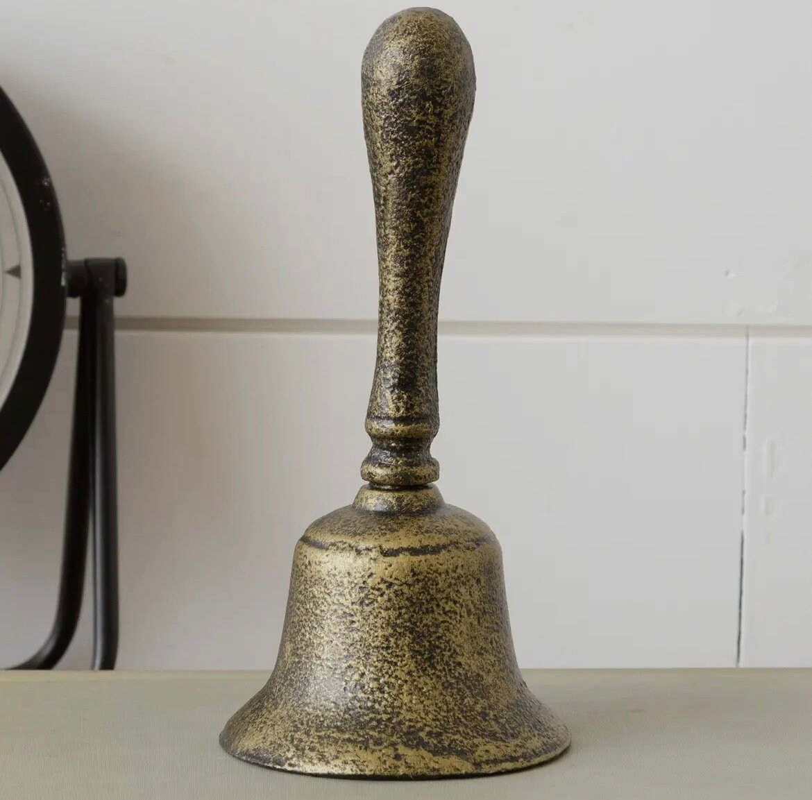 Iron Antique Style Hand Bell, Brass Coloured Bell - Etsy