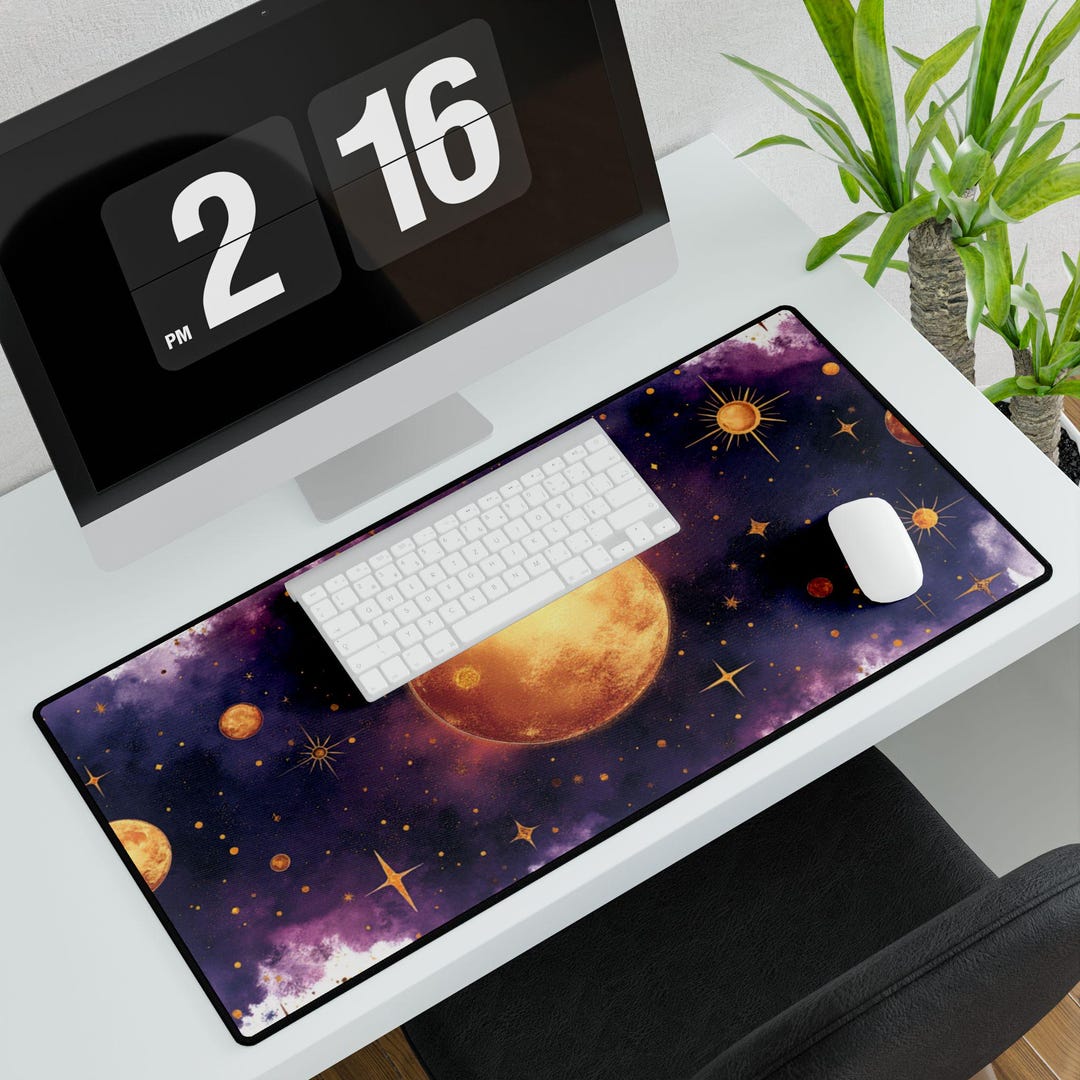 Solar System, Desk Mat Aesthetic, Cute Keyboard Pad, Large Desk Pad ...