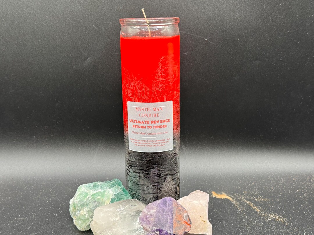 Ultimate REVENGE RETURN to SENDER Large Candle Spell Hex Curse Demise ...