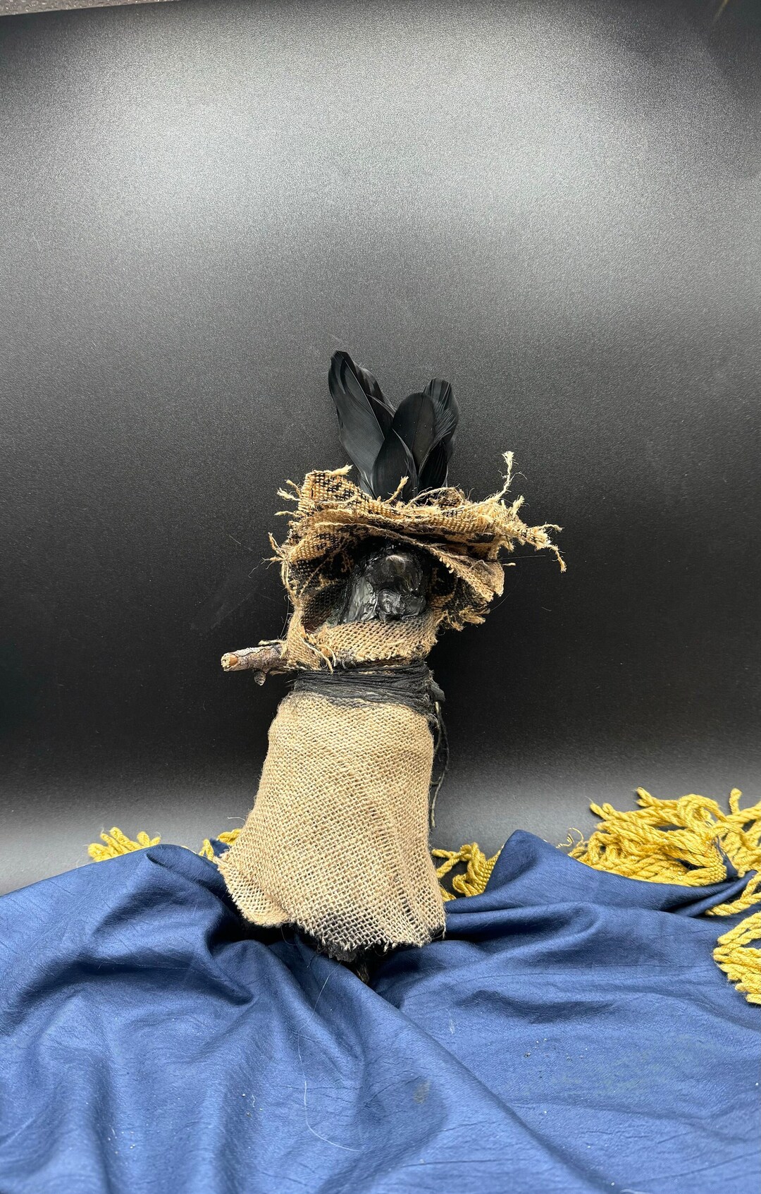 MR SCARECROW CROW Voodoo Doll Amulet Poppet Hoodoo Santeria Shaman ...