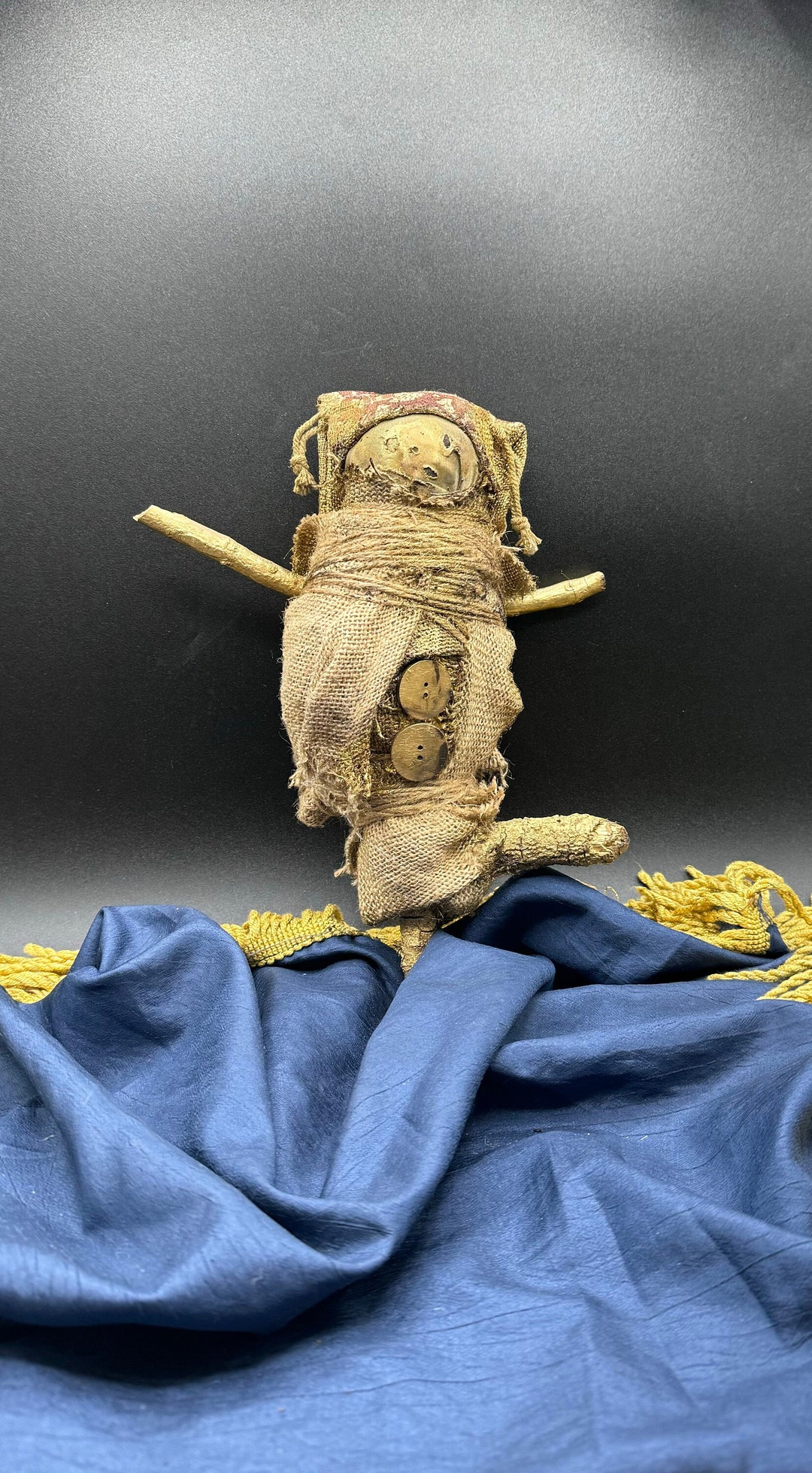 MISS SCARECROW CROW Voodoo Doll Amulet Poppet Hoodoo Santeria Shaman ...