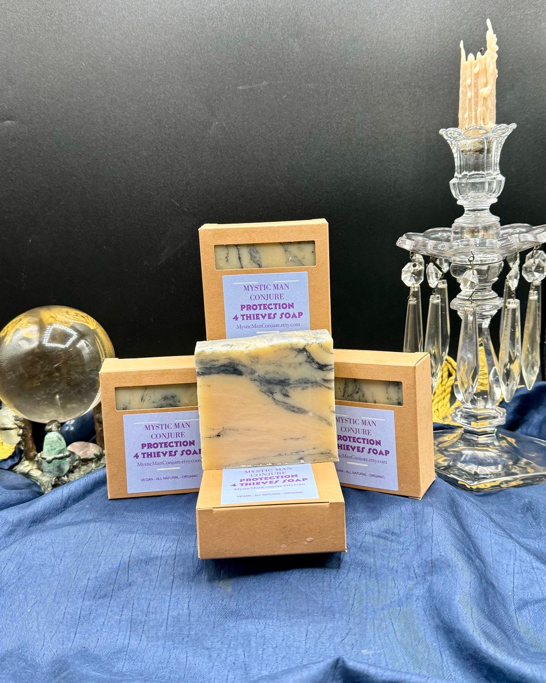 4 THIEVES PROTECTION Soap Vegan All Natural Blessed Wicca Hoodoo Voodoo ...