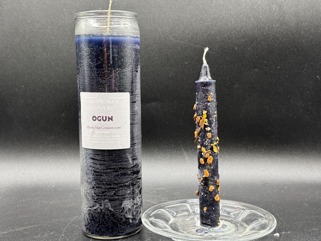 OGUN Ritual Candle WAR Revenge Open the Road Banish Spirits Large ...