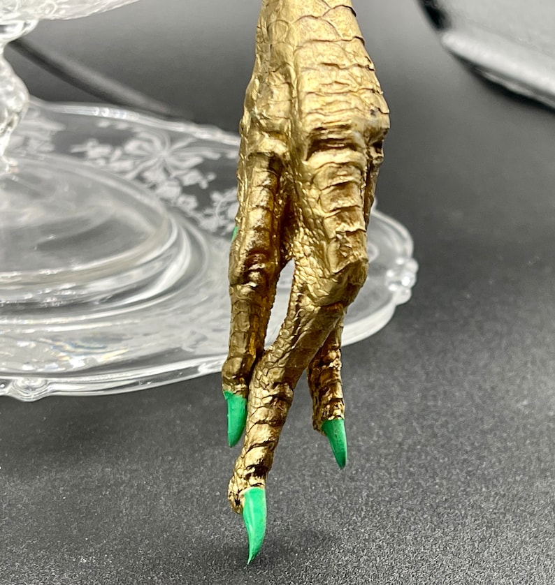 Gold CHICKEN FOOT NECKLACE Cord Louisiana Voodoo Hoodoo Protection ...