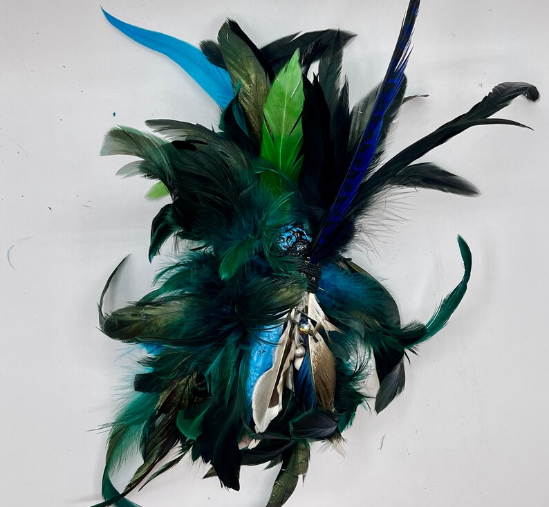 RITUAL RATTLE Blue Chicken Foot Amulet Good Luck Prosperity Fast Cash ...