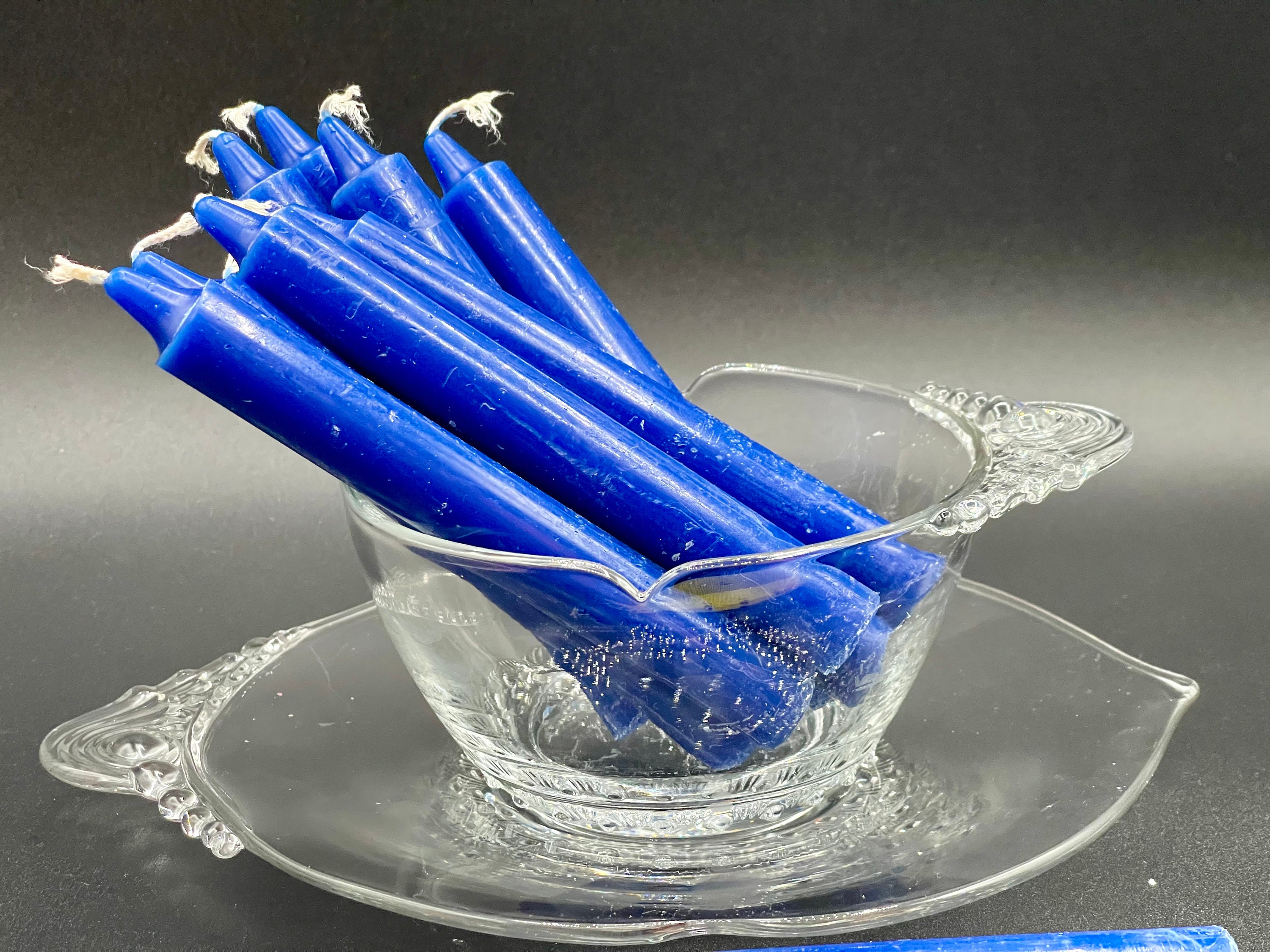 6 Inch 6" Taper Spell Candle BLUE Pagan Wicca Altar Household LUCK ...