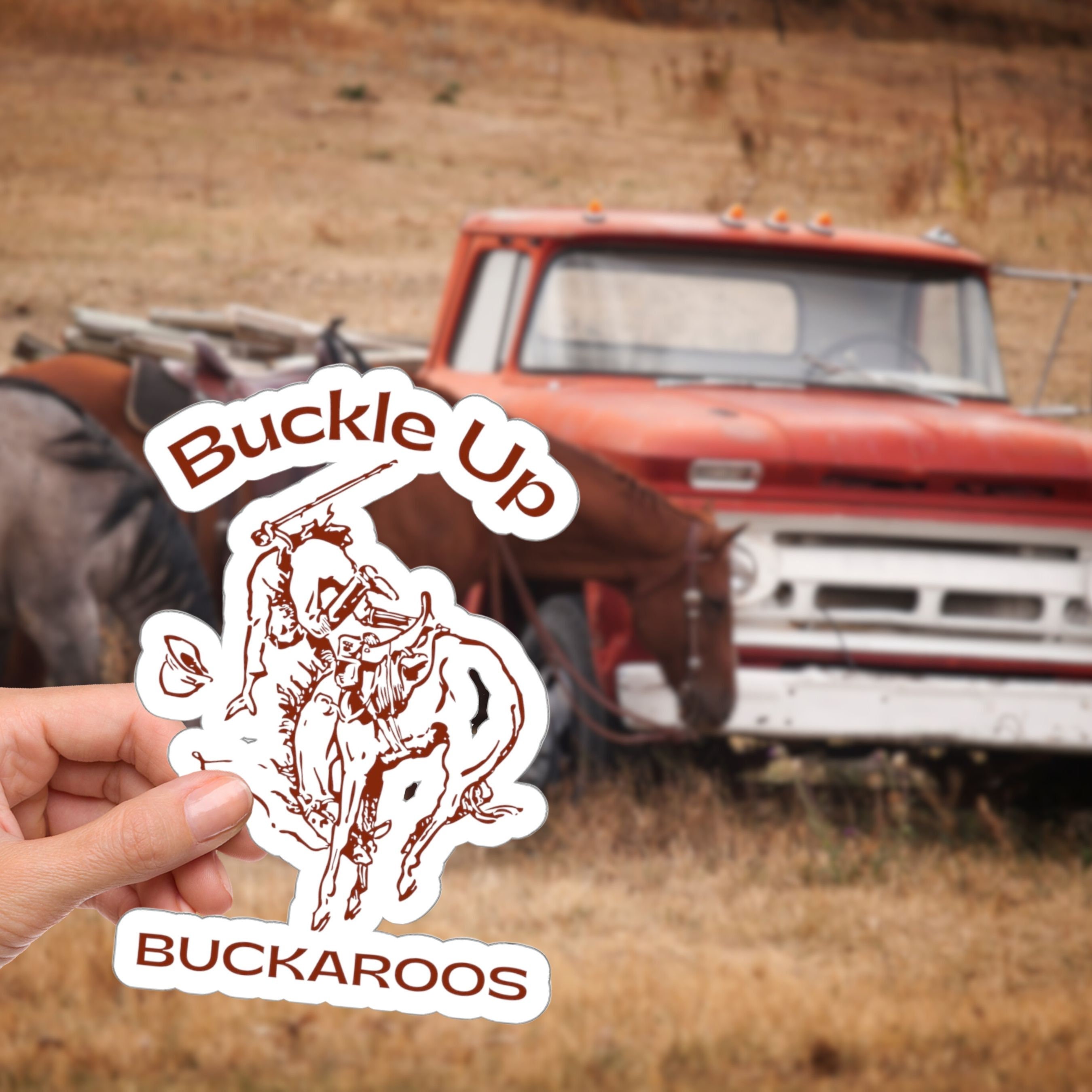 Buckle up Buckaroo Sticker Cowboy Stickers Western Sticker - Etsy