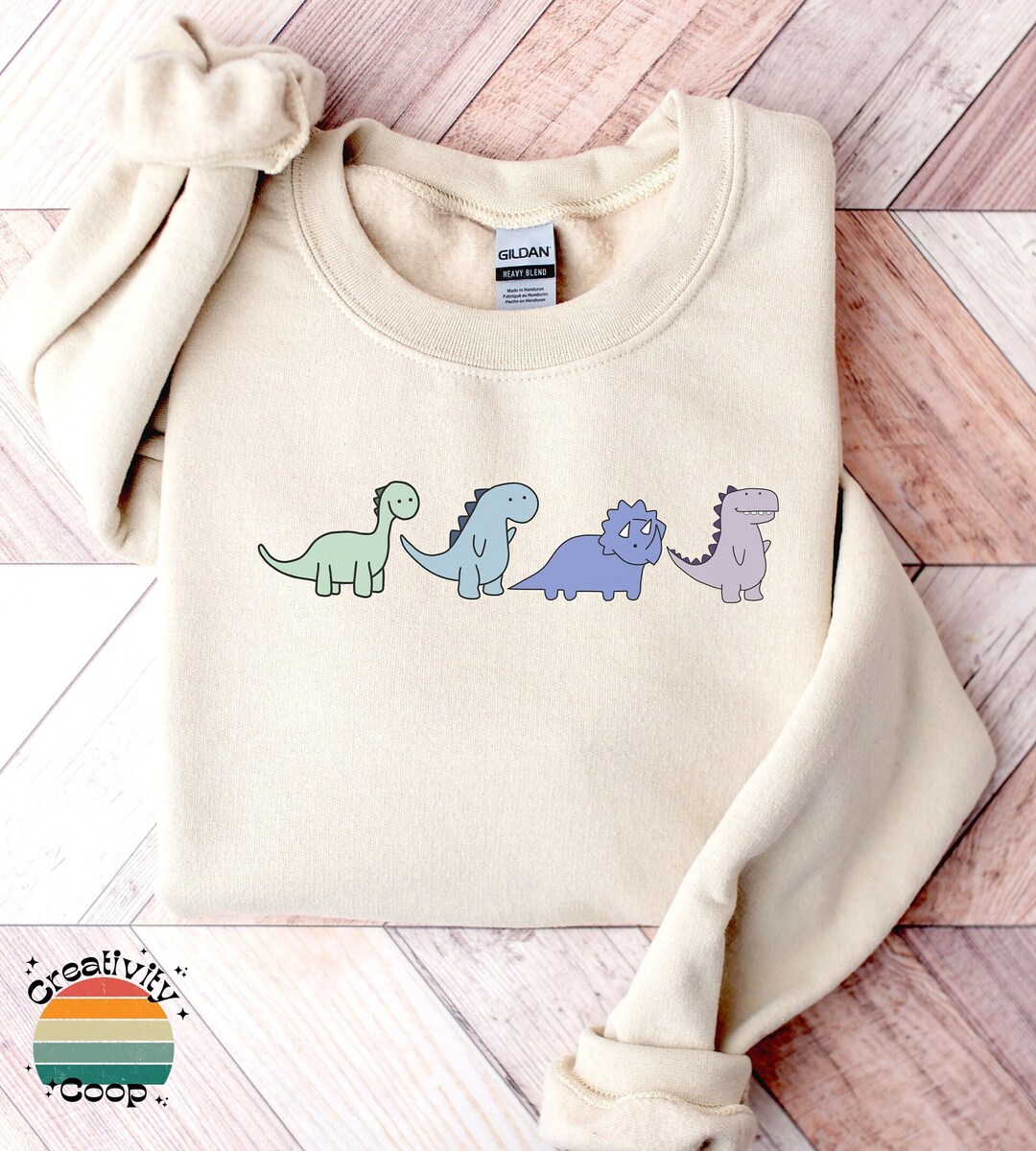 Womens Dinosaur Sweatshirt Dino Gift Dinosaur Evolution Dinosaur Family ...