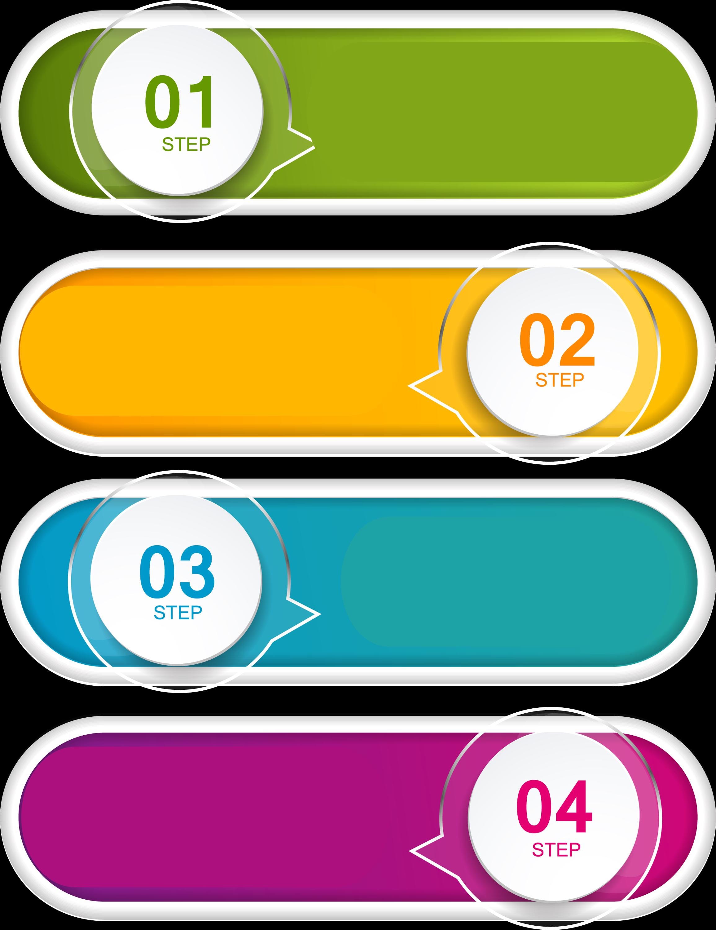 Chart Computer File, PPT Element, Step 1, 2, 3 and 4 Illustration ...