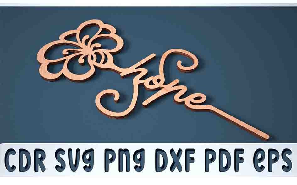 Flower Word Laser Cut SVG Bundle Flower Laser Cut Design - Etsy