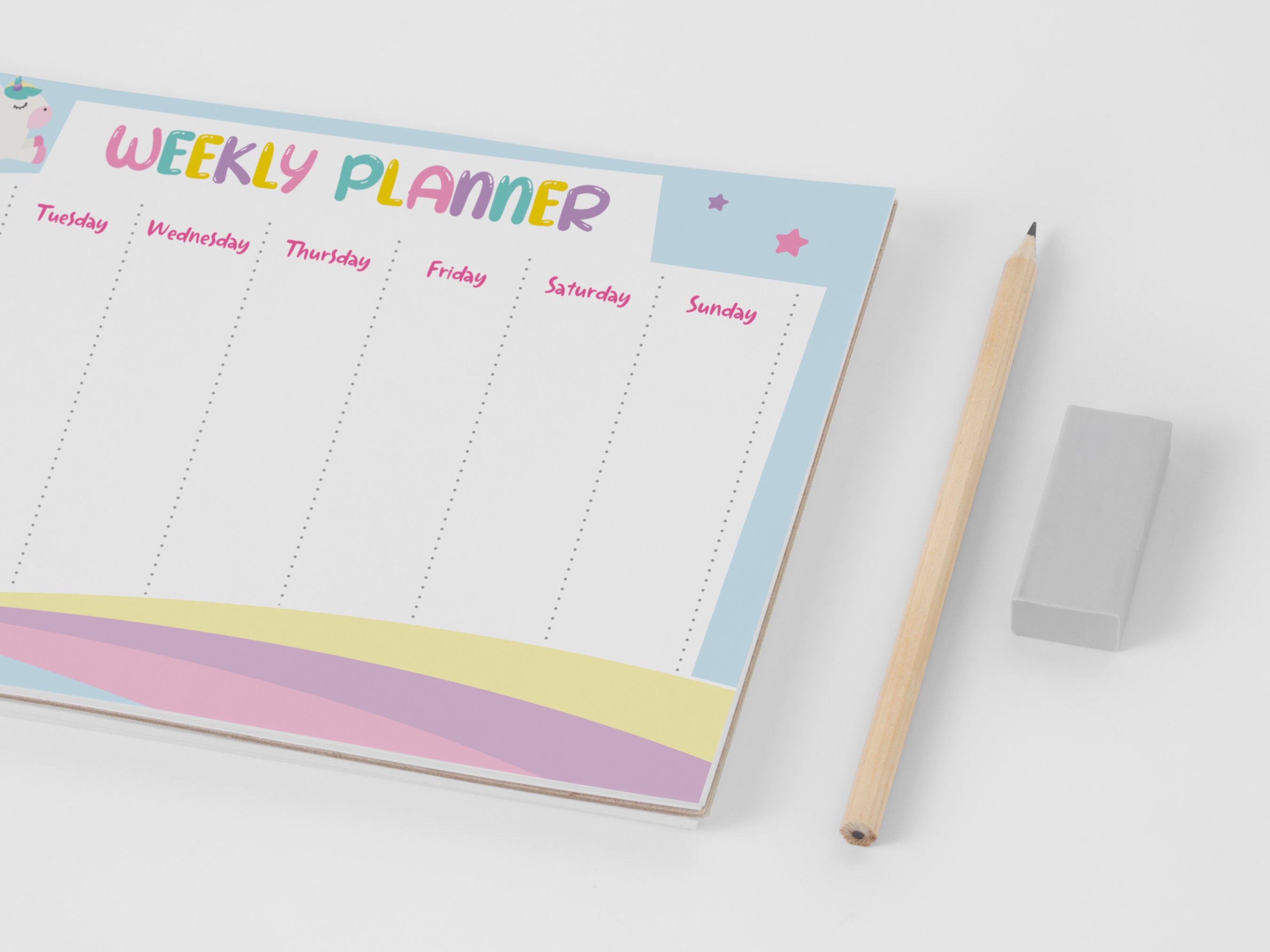 Printable Unicorn Kids Weekly Planner | Unicorn Homeschool Planner ...