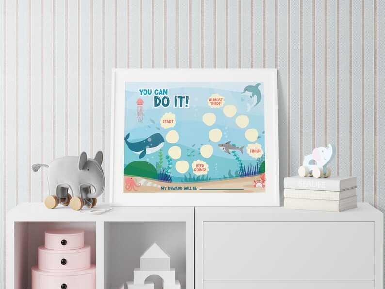 Reward Chart | Whale Shark Fish Sticker Chart | Instant Download ...