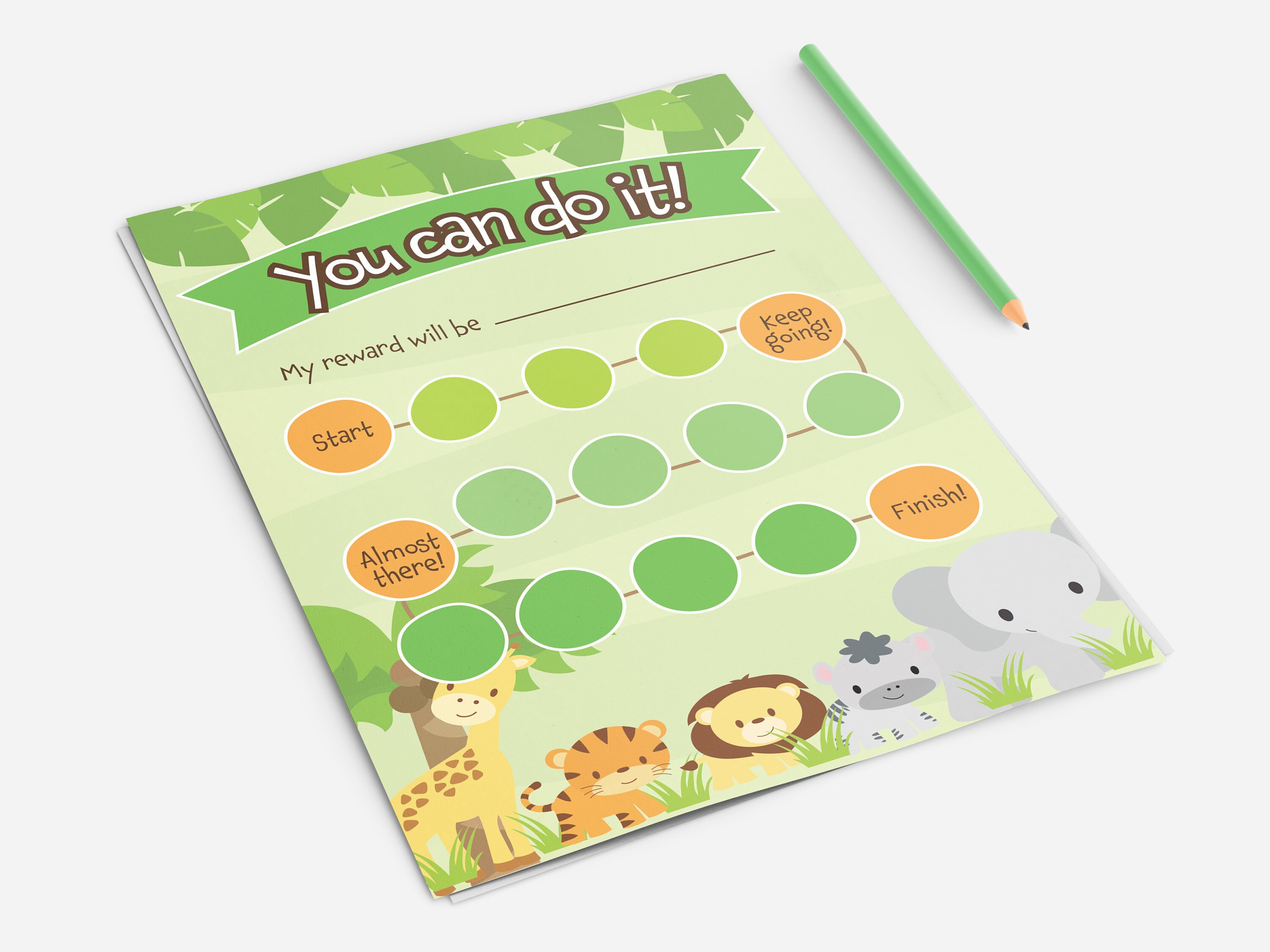 Printable Jungle Reward Chart | Toddler Reward Chart | Reward Chart ...