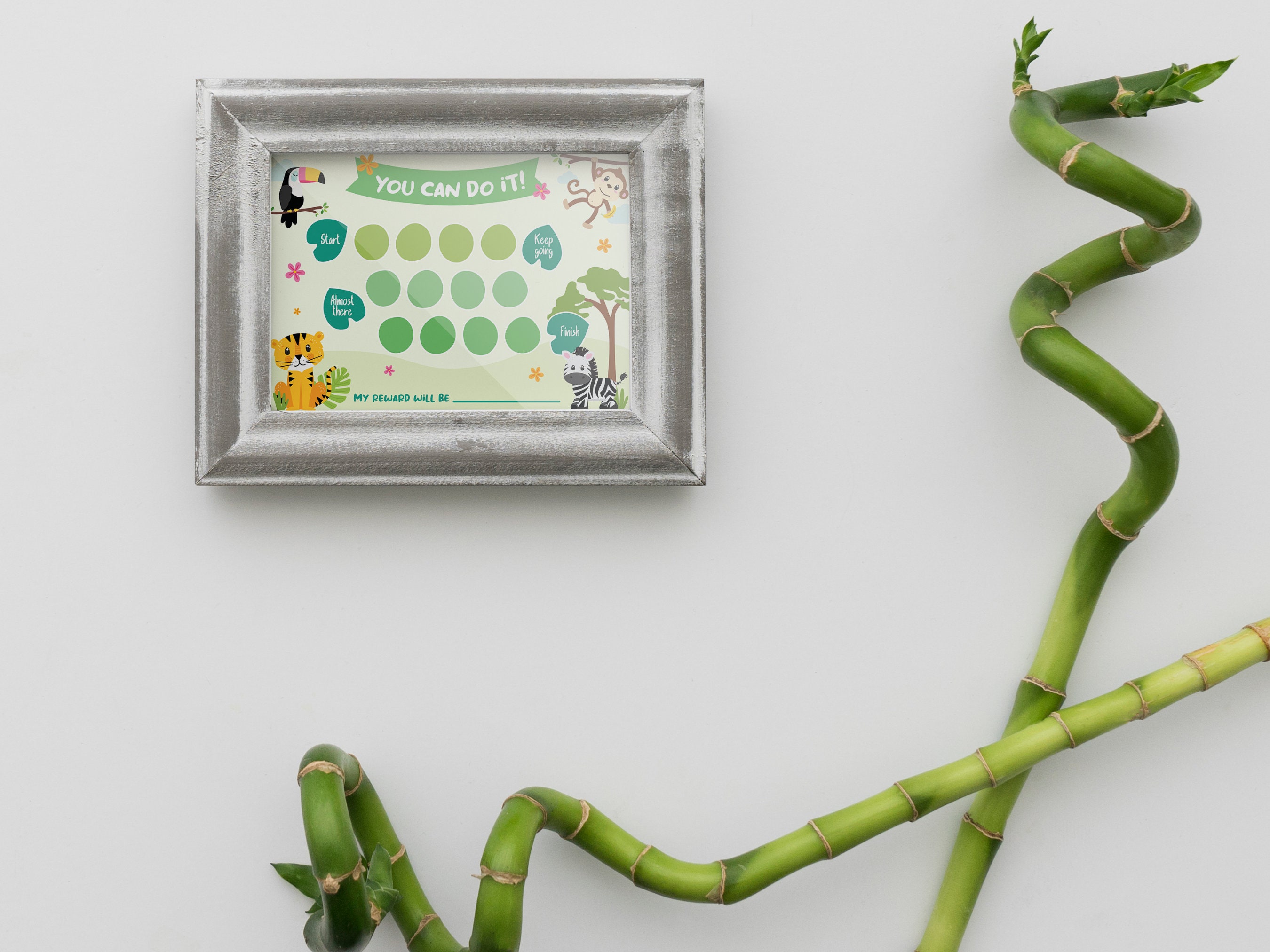 Printable Jungle Reward Chart | Safari Reward Chart | Growth Chart for ...