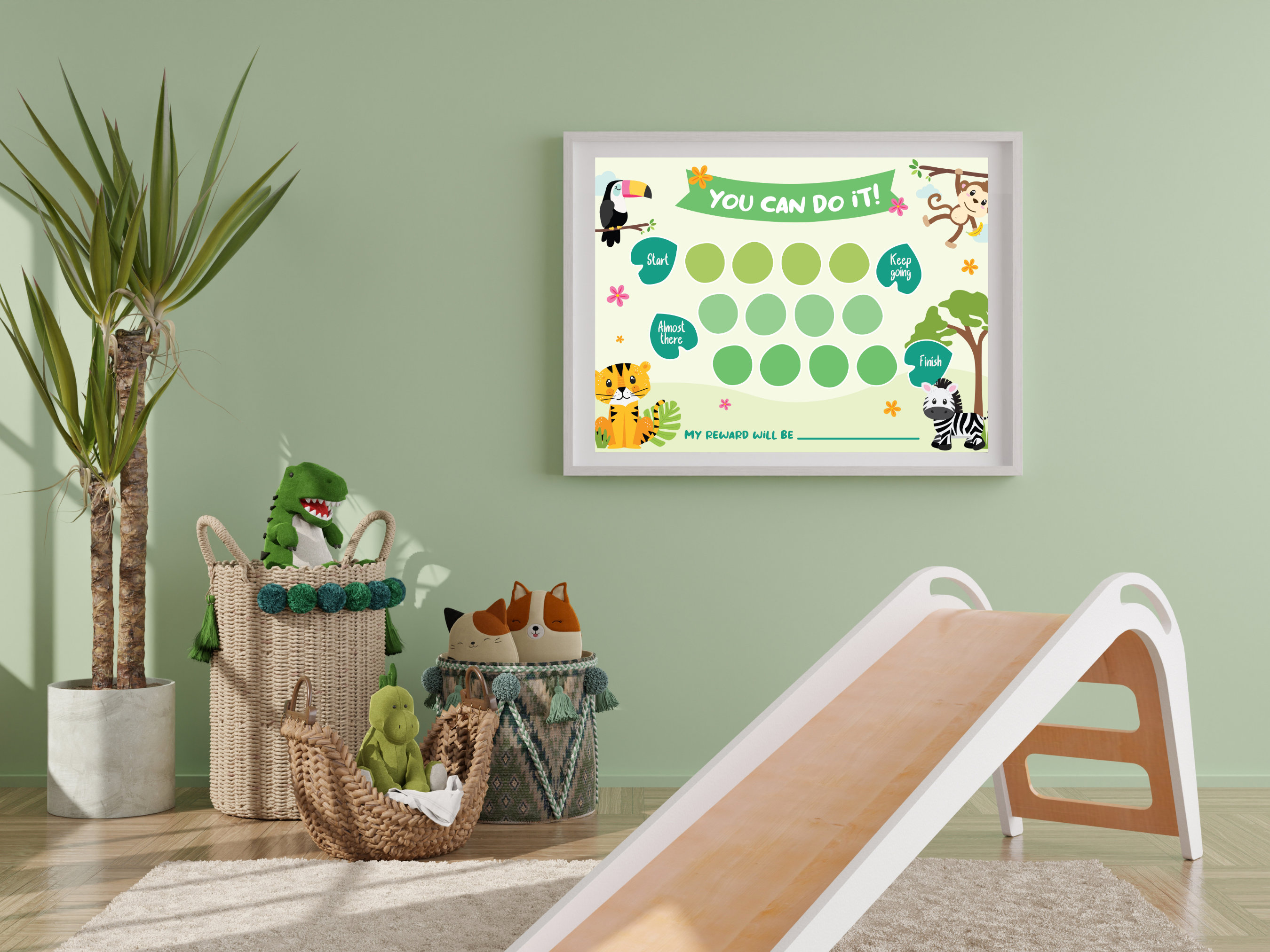 Printable Jungle Reward Chart | Safari Reward Chart | Growth Chart for ...