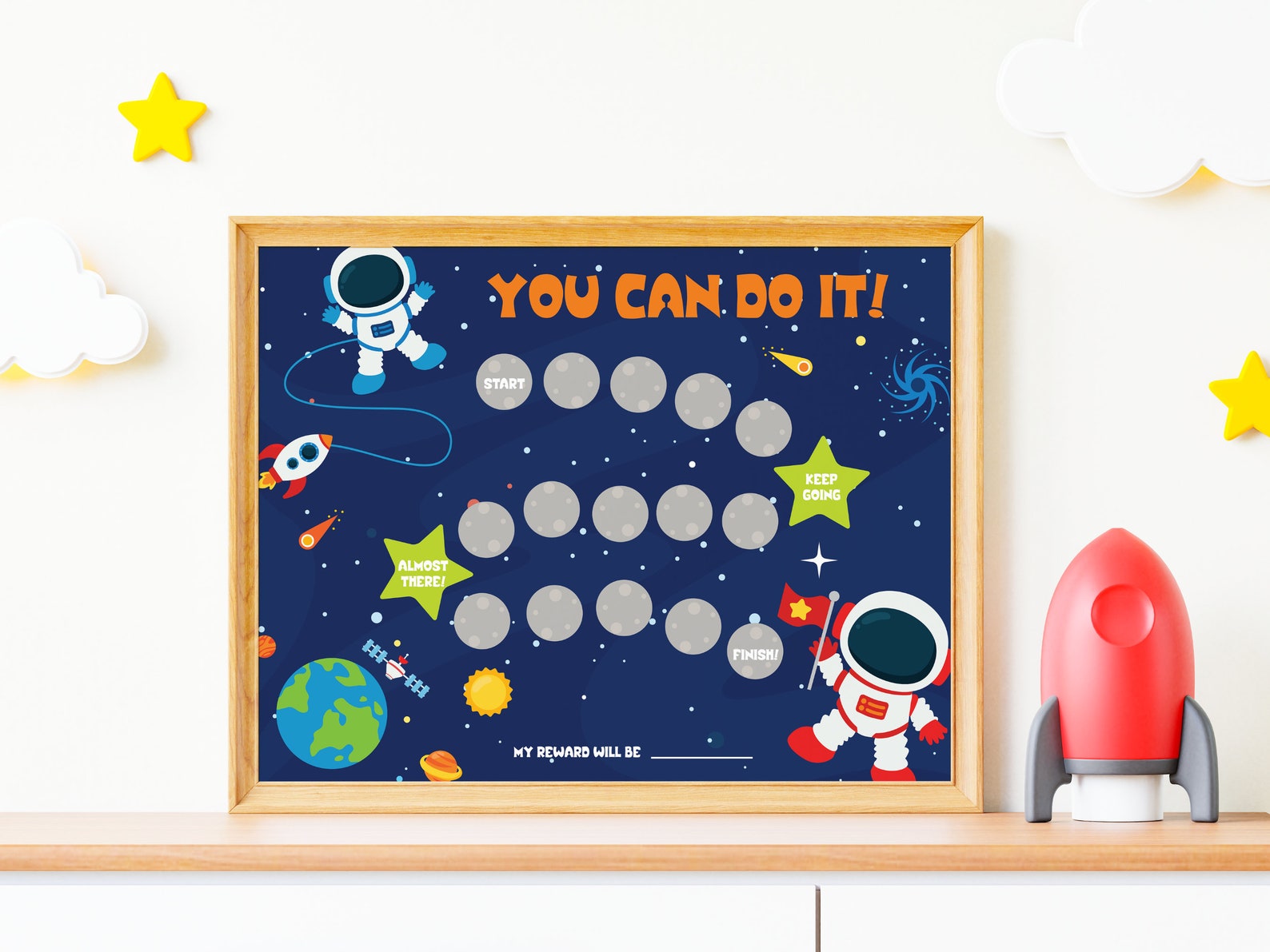 Printable Outer Space Reward Chart | Planets Sticker Chart | Instant ...