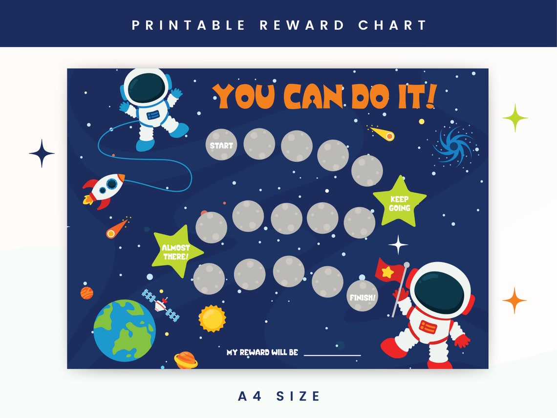 Printable Outer Space Reward Chart | Planets Sticker Chart | Instant ...