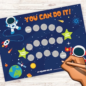 Printable Outer Space Reward Chart | Planets Sticker Chart | Instant ...